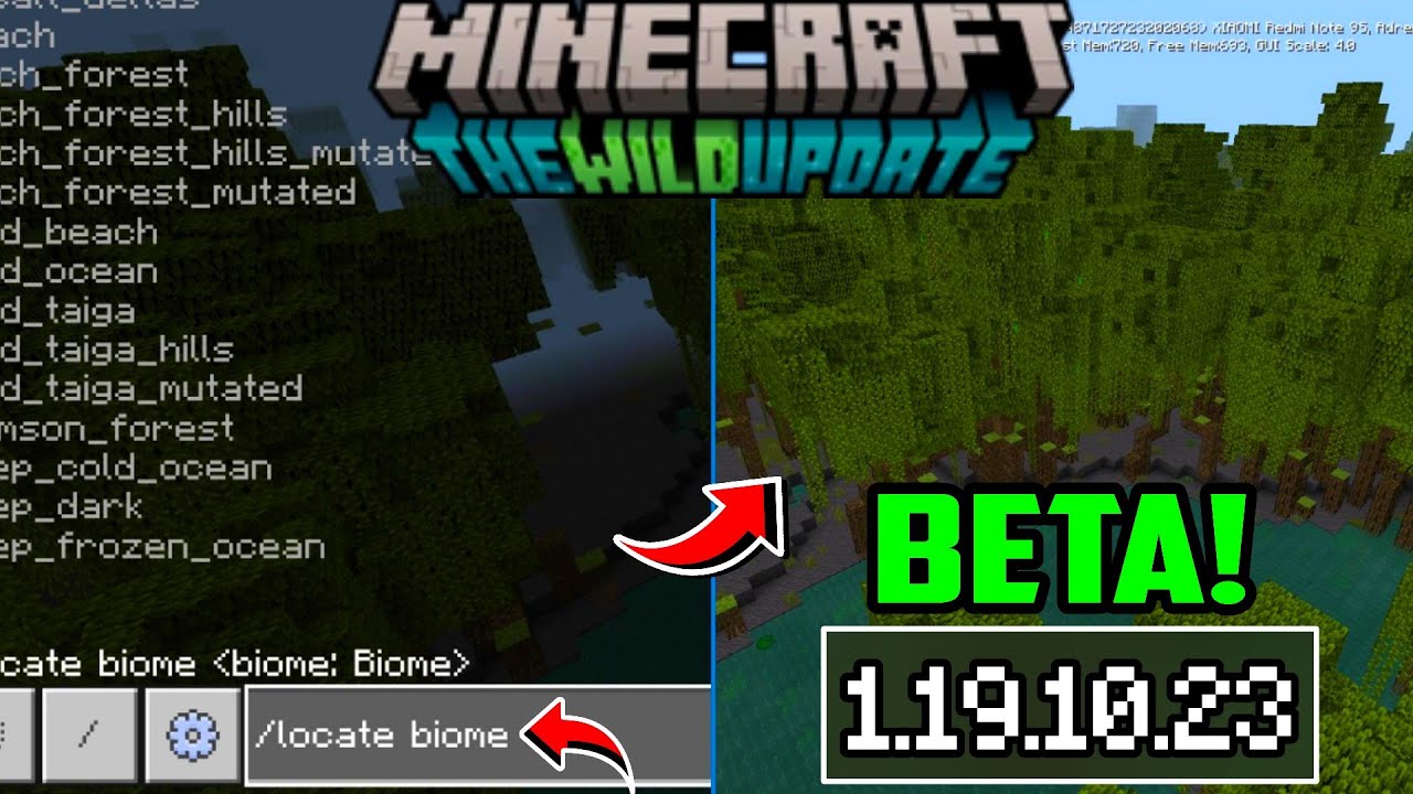 Minecraft Pe 1 19 10 23 Beta Comando Locate Biome Adicionado