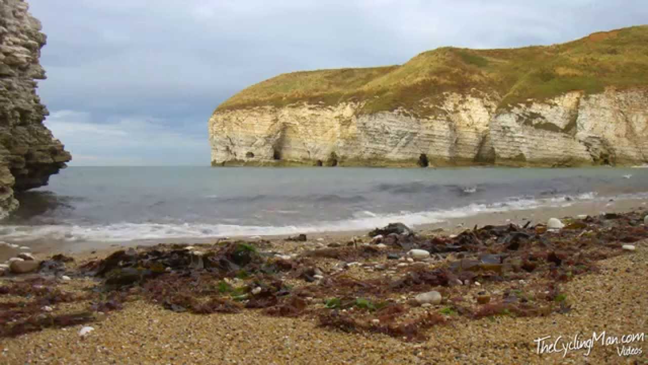 Relaxing Video of Flamborough North Landing Beach - YouTube