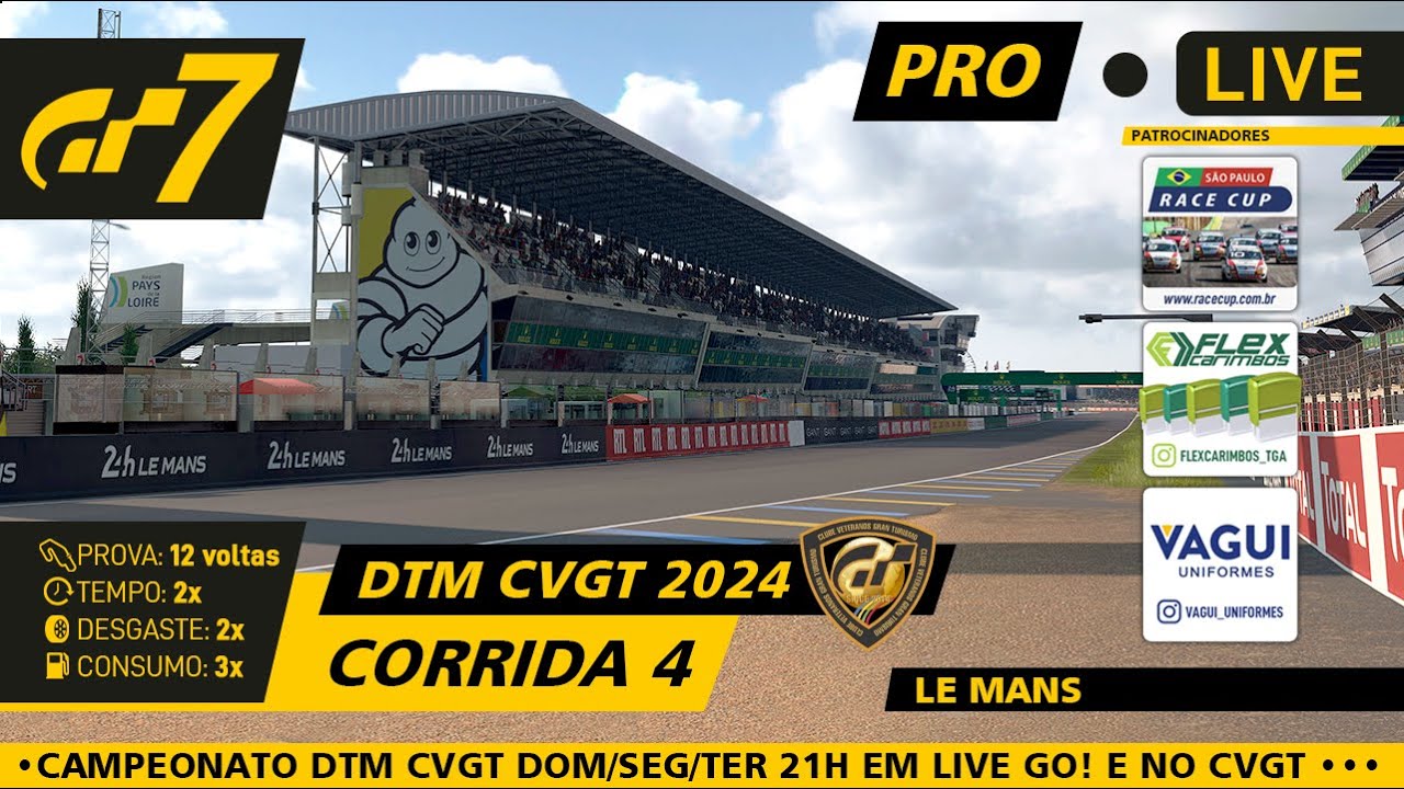 DTM PRO Corrida 4 | Le Mans | LIVE DTM CVGT GT7 - YouTube