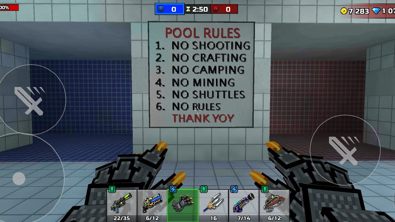 The new pool party map is EPIC! Pixel Gun 3D gameplay. - YouTube