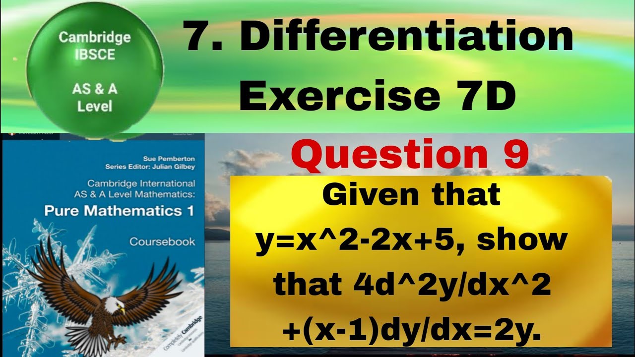 given-that-y-x-2-2x-5-show-that-4d-2y-dx-2-x-1-dy-dx-2y-youtube