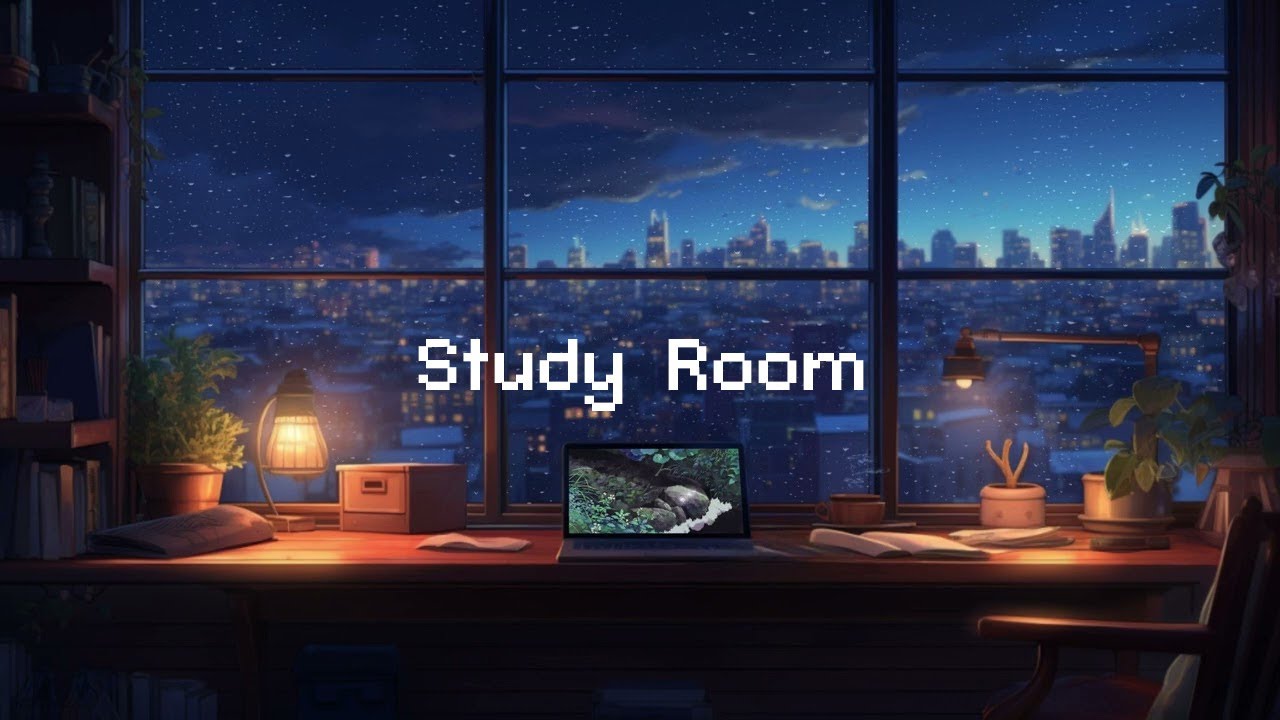 90's Lofi City 🌃 Study Room with Rain Sounds 💧 Beats To Study / Relax To