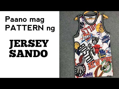 HOW TO MAKE PATTERN FOR JERSEY SANDO. PAANO MAG PATTERN NG JERSEY SANDO ...