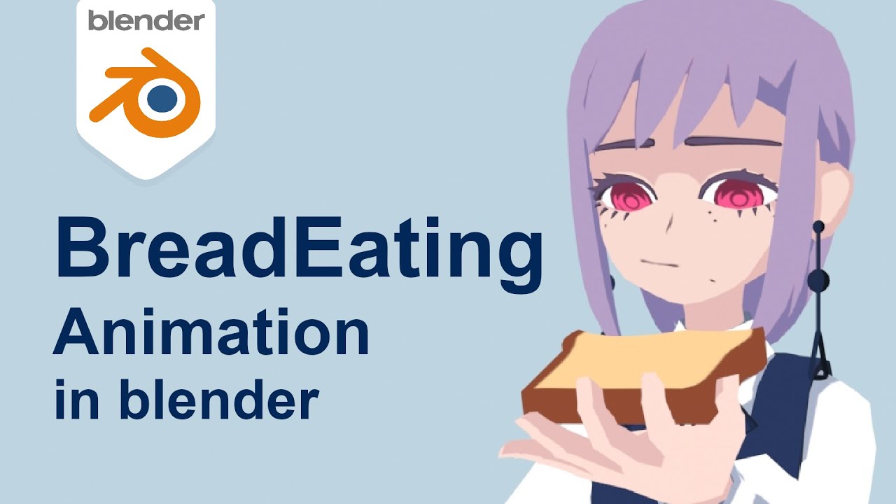 How to make bread eating animation in blender - YouTube