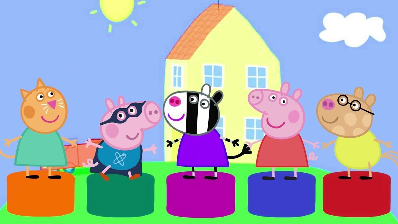 PEPPA PIG EM FIVE LITTLE MONKEYS ON THE BED PEPPA PIG EM CINCO ...