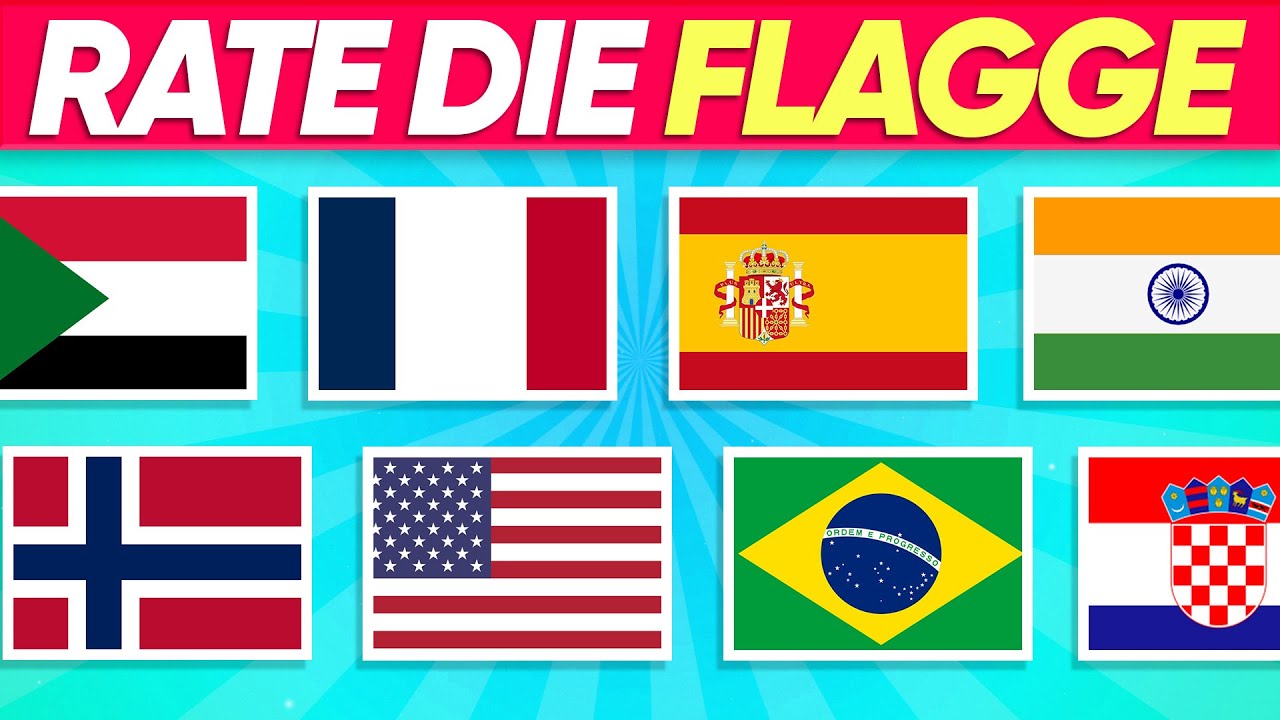 Errätst du alle FLAGGEN? Kannst du alle 60 Flaggen erraten? - YouTube