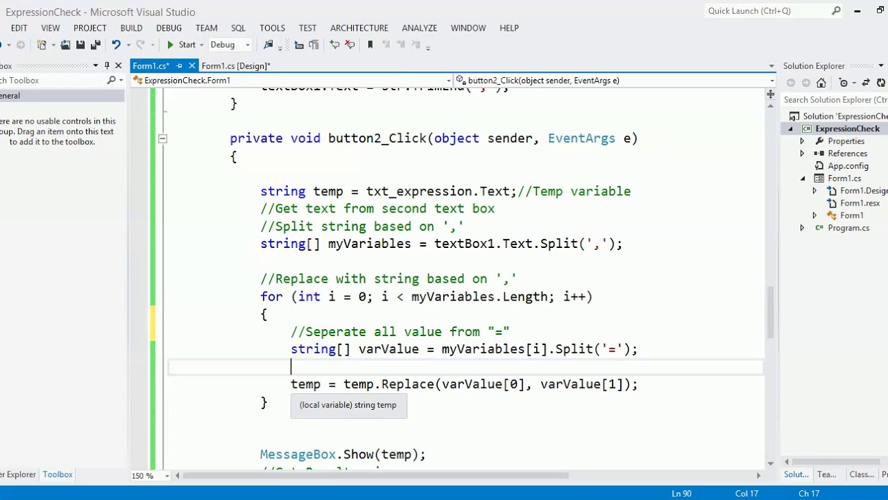 C Runtime Expression Parser Using Datatable Only Arithmetic Operators Expression 4328