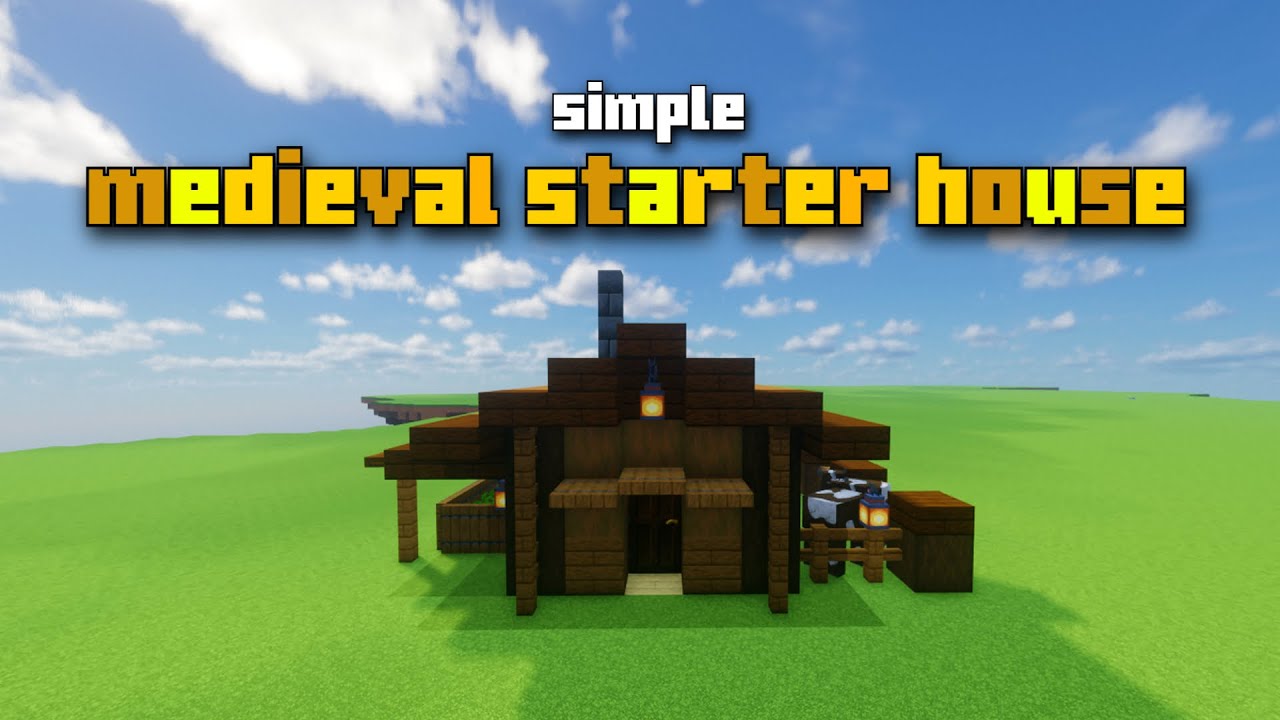 How to Build a Medieval Survival Starter House in Minecraft - YouTube