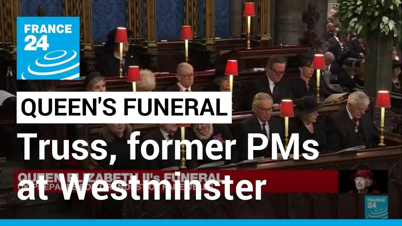 Truss and former UK Prime Ministers at Westminster Abbey for Queen's ...