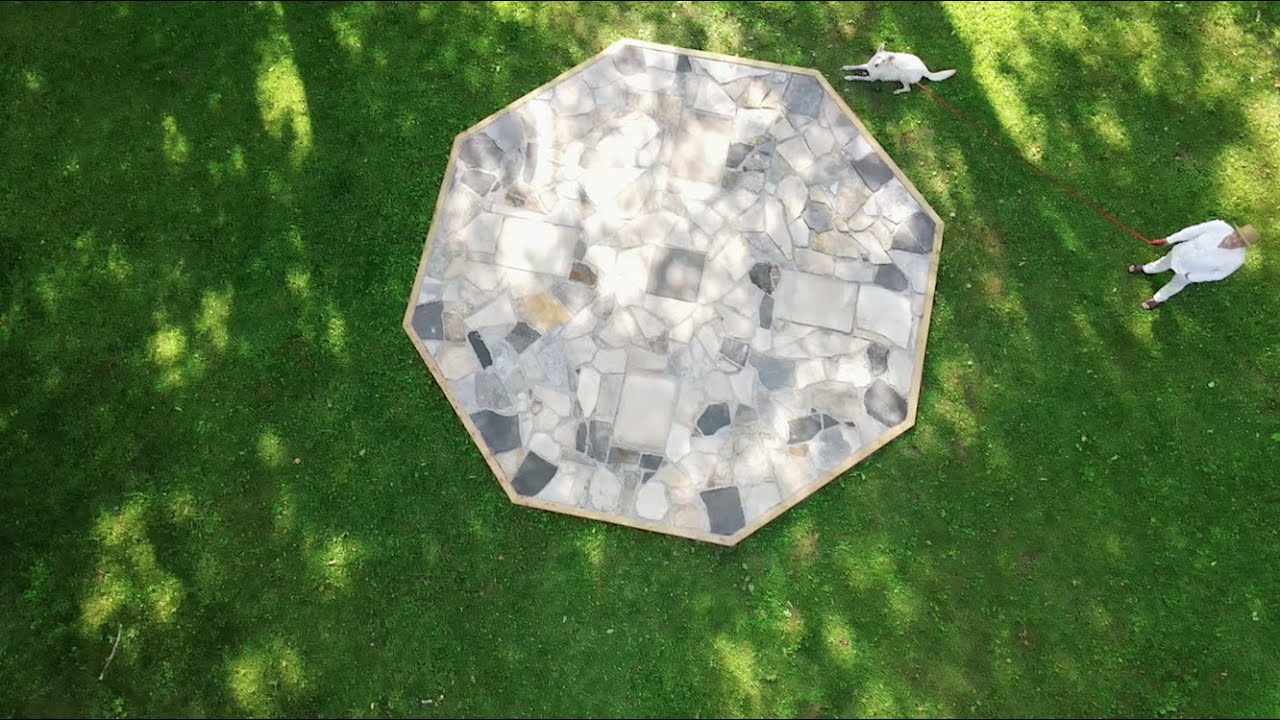 How to build an octagonal UFO landing pad: (floating flagstone patio ...