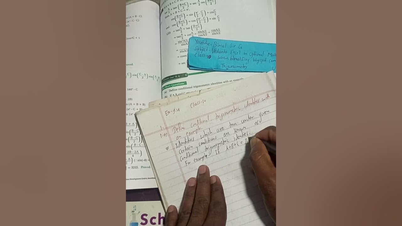 Opt class 10 Ex- 9.4 Q1a) | Trigonometry | Vedanta excel in mathematics class 9 and 10 solution ...