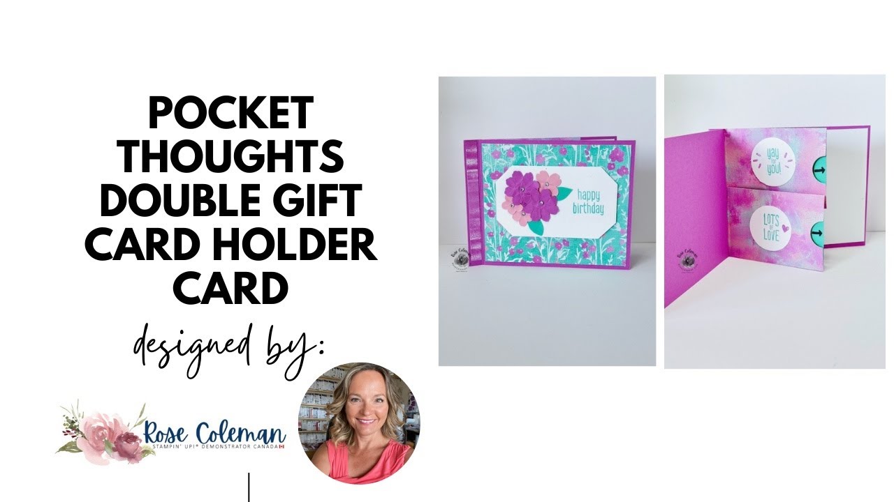Pocket thoughts Card #4- Double Gift Card Holder - YouTube