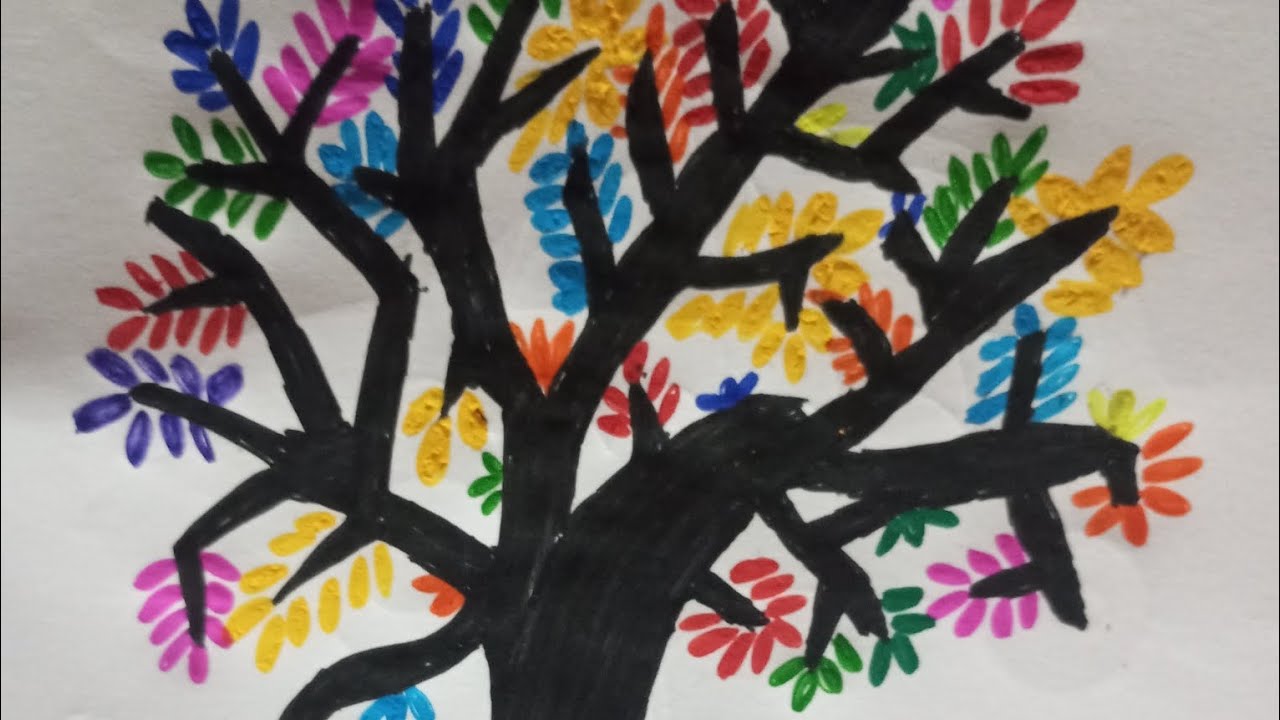 how to draw tree easy | easy drawing - YouTube