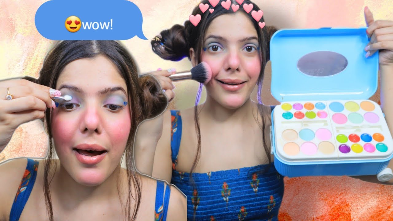 Trying *KIDS MAKEUP* Kit 😍 for the First Time / Bhut Maza aya😂 # ...