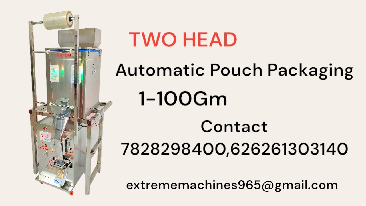 Automatic 2 Head Pouch Packaging Machine !! High Speed Packaging ...