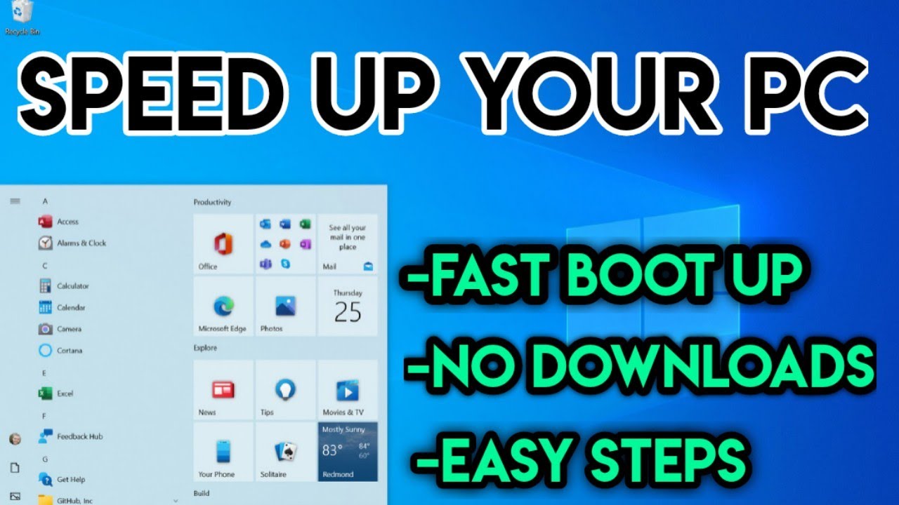 How to Speed Up Windows 10 PC or Laptop | Improve Windows 10 ...