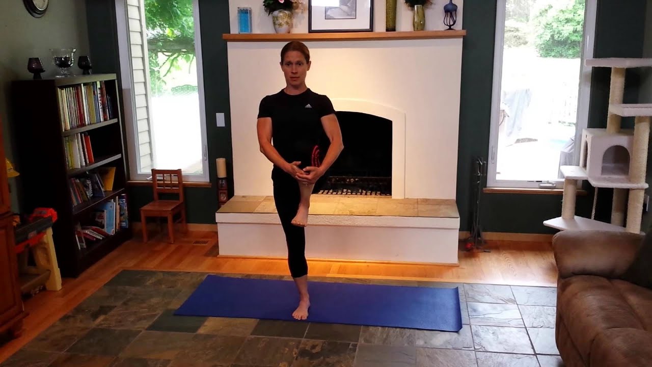 Reverse lunge - single leg balance - knee hug - leg cradle - YouTube
