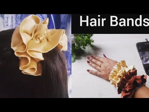 How To Make/ Ruffle Hair Rubber band/At Home Hair Scrunchies - YouTube