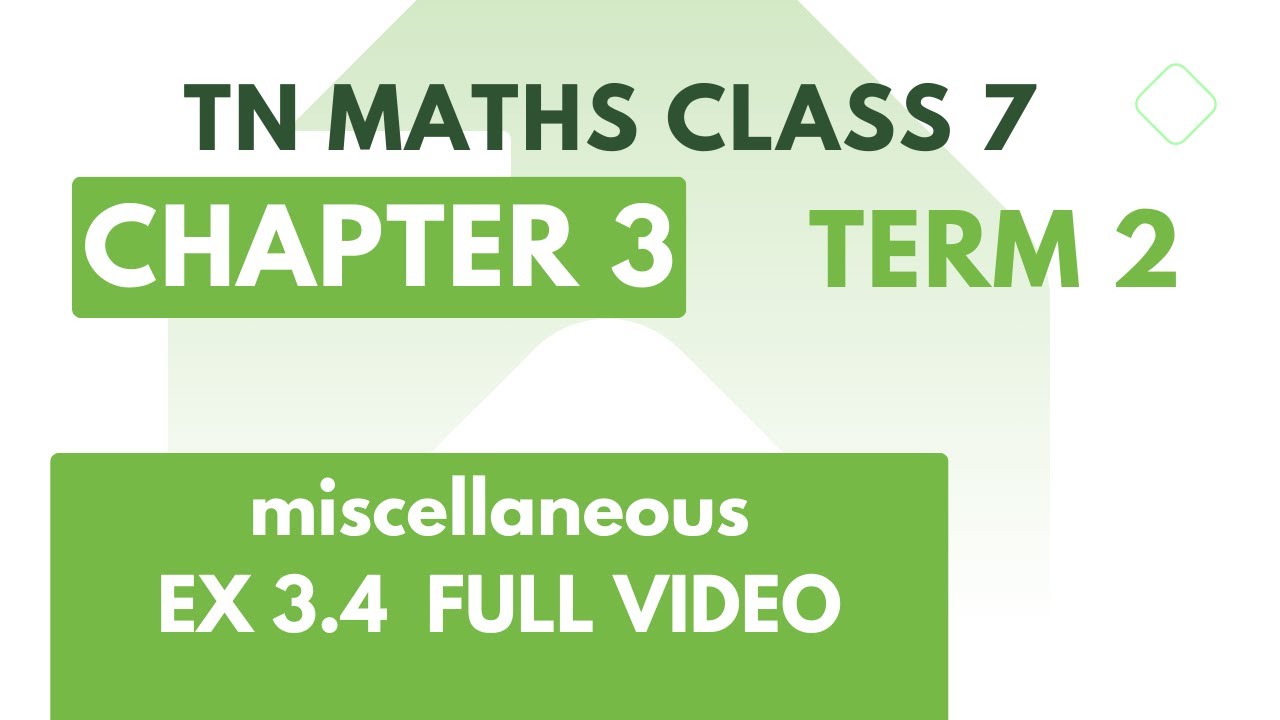 class 7 maths | term 2 | chapter 3 | EX 3.4 #3.4CLASS7 TERM 2#CHAPTER3# ...