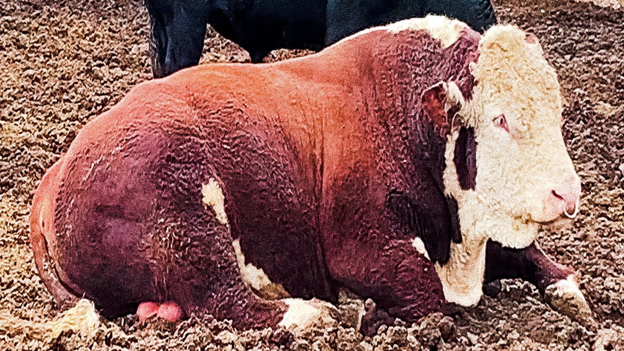 Monster Bull on Cow Farm - YouTube