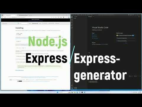 node.js Express vs Express-generator Install 노드 익스프레스 설치 #node #express ...