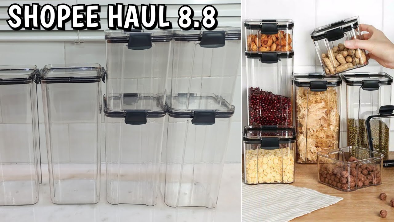 SHOPEE HAUL 8.8 😍 Review Food Container Aesthetic Kekinian • Nyicil ...