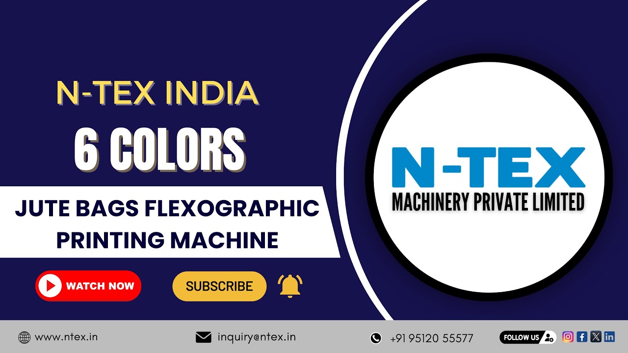 N TEX INDIA | 6 Colors Jute Bags Flexographic Printing Machine ...