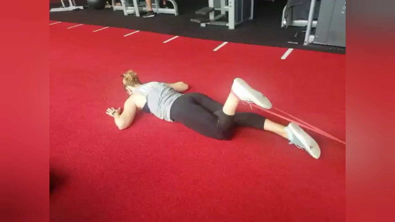 Prone Hamstring Curl - Banded Isometric - YouTube