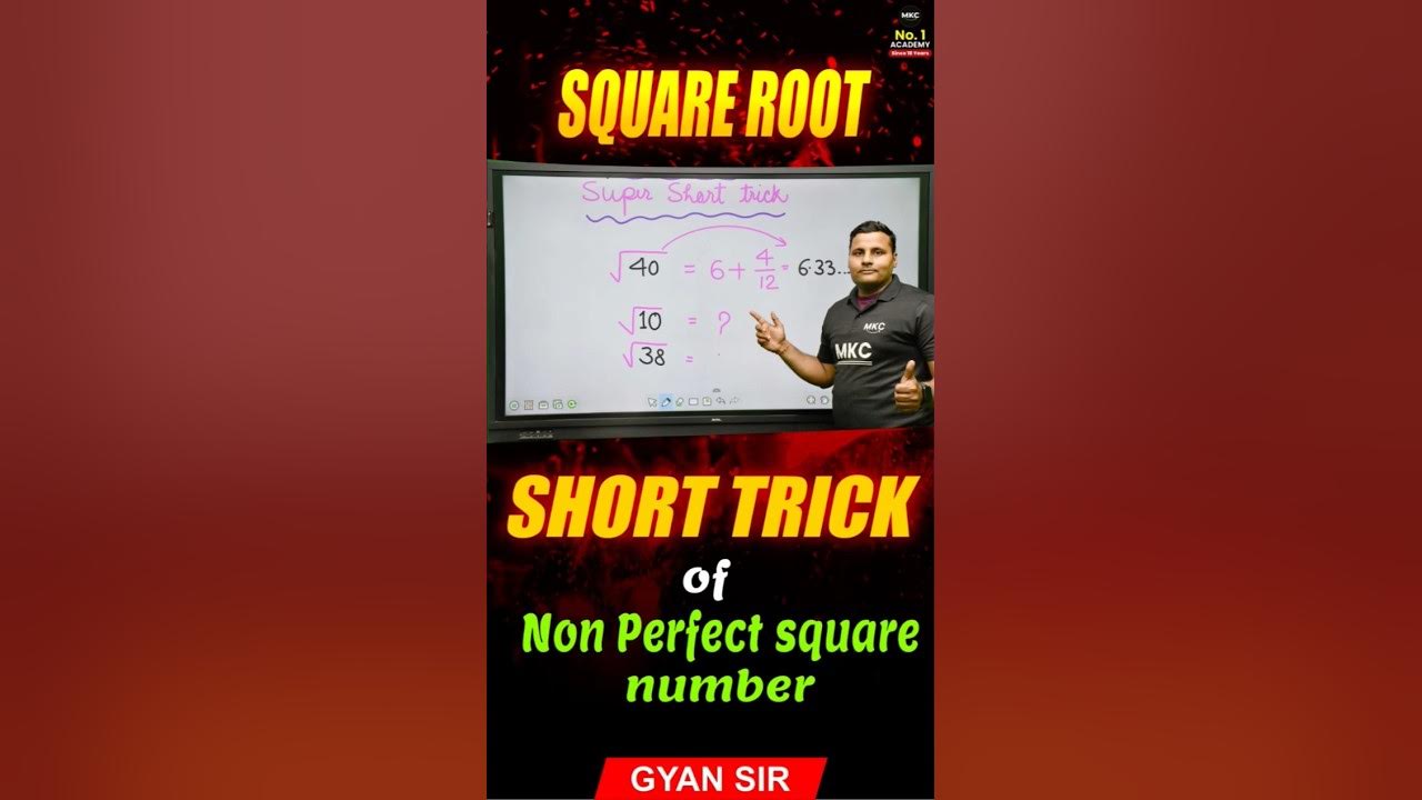 Square Root Short trick Non perfect Square Number - YouTube