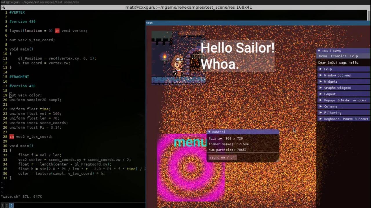 OpenGL - particles - SHADER HOT LOADING - SDL2 - YouTube