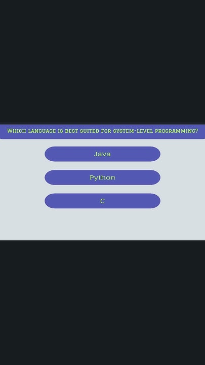 Q Which language is best suited for system-level programming? #computer #coding #windows #system ...
