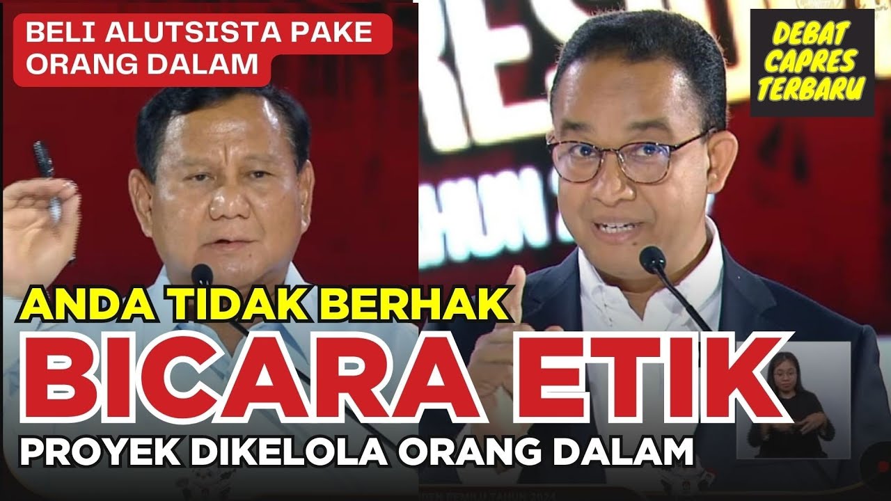 🔴 Anies, Proyek Kementerian Pake Orang Dalam Prabowo, Anda Tidak Pantas ...