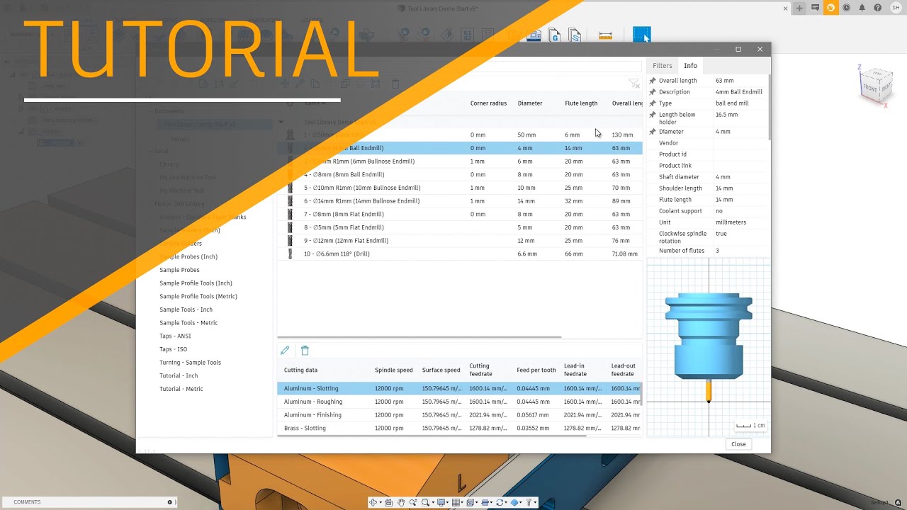 TUTORIAL Fusion 360 Tool Library Improvements April 2021 YouTube TUTORIAL Fusion 360 Tool Library Improvements April 2021 YouTube