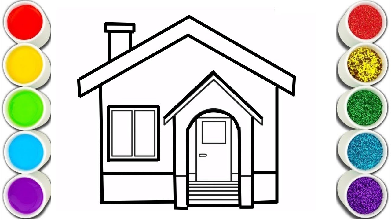 🏡 My Favorite Little House, Painting & Coloring For Kids and Toddlers ...
