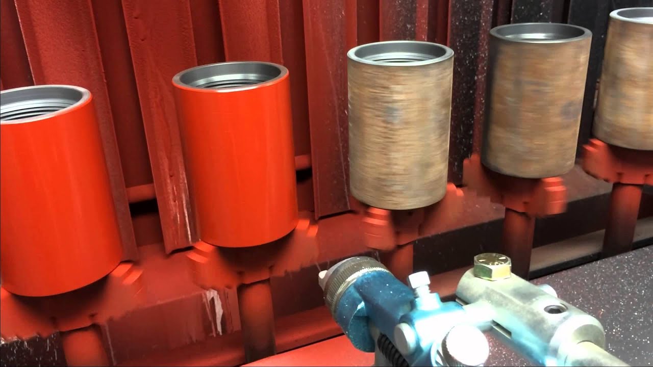 Precision Conveyor | API Coupling Painting with HVLP on Chain-On-Edge ...