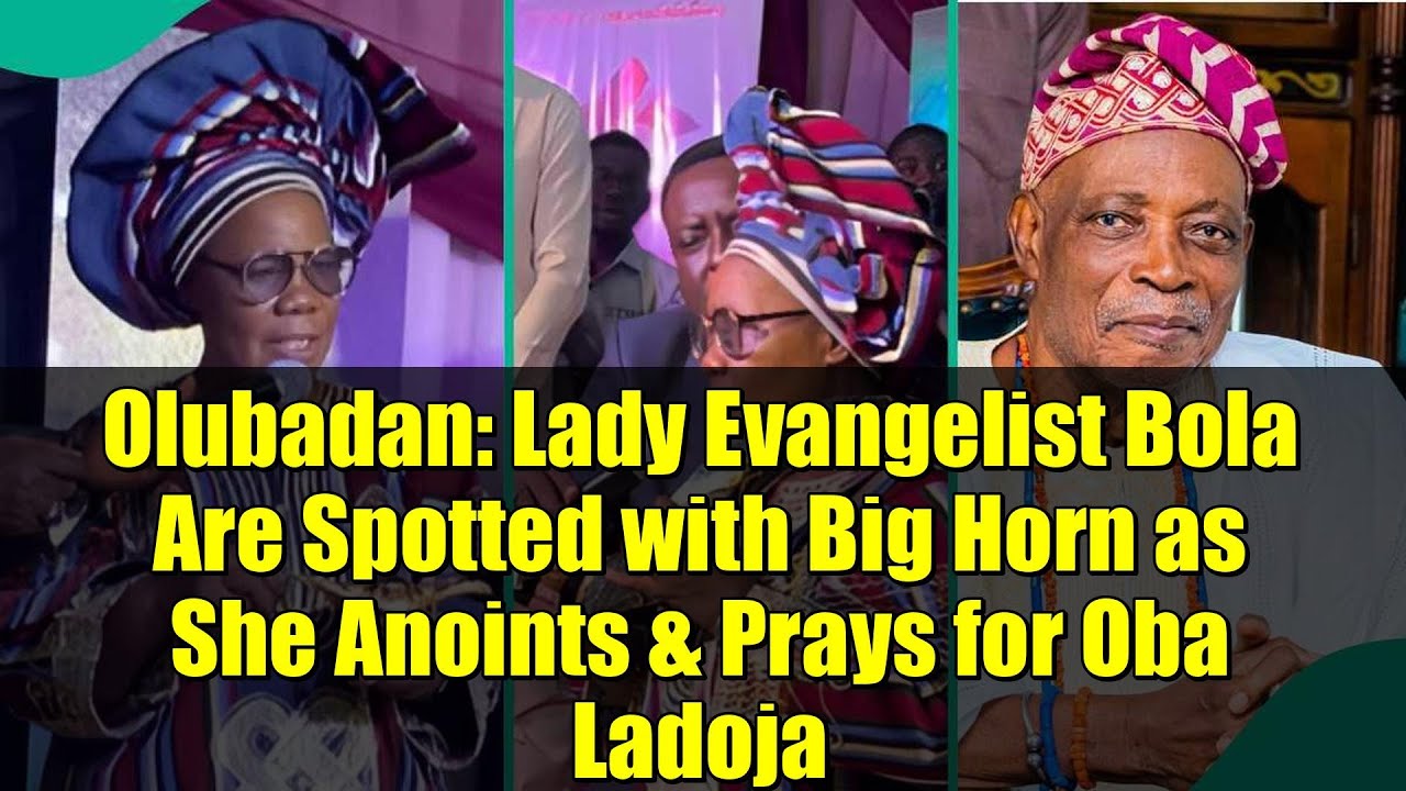 Olubadan: Lady Evangelist Bola Are Spotted with Big Horn as She Anoints ...