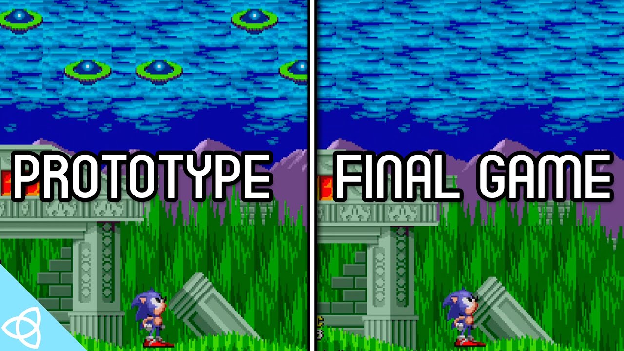 Sonic the Hedgehog - Early Prototype vs. Final Version | Side by Side ...