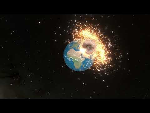 moon collision with earth. (SpaceSim) - YouTube