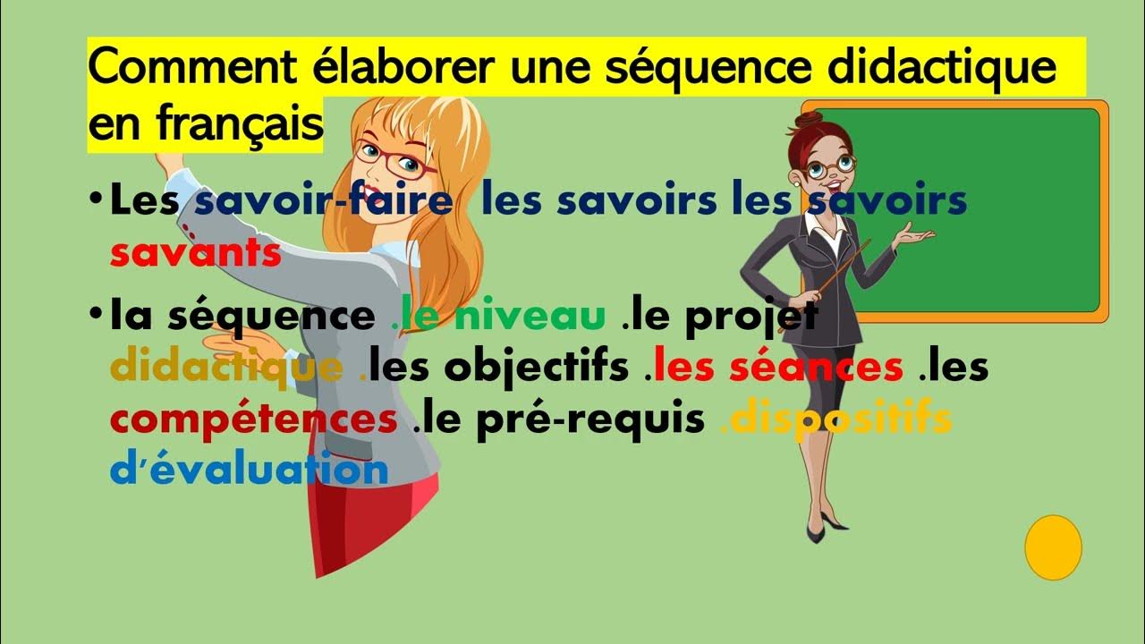 Comment élaborer une séquence didactique en français - YouTube