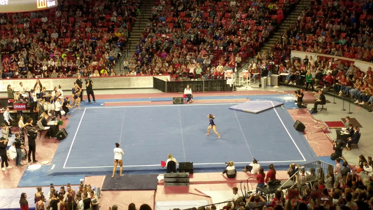 Katelyn Ohashi PERFECT 10 VIRAL FAMOUS FLOOR ROUTINE 19' UCLA vs OU ...