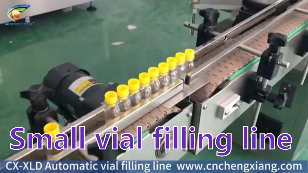 CX-XLD small vial injection filling stoppering capping machine - YouTube
