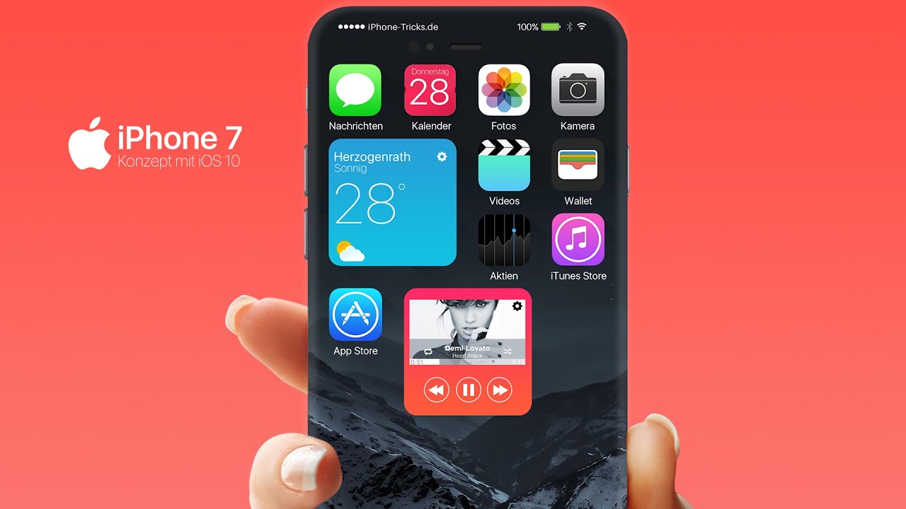 iPhone 7 Konzept mit iOS 10 Vorschau - YouTube