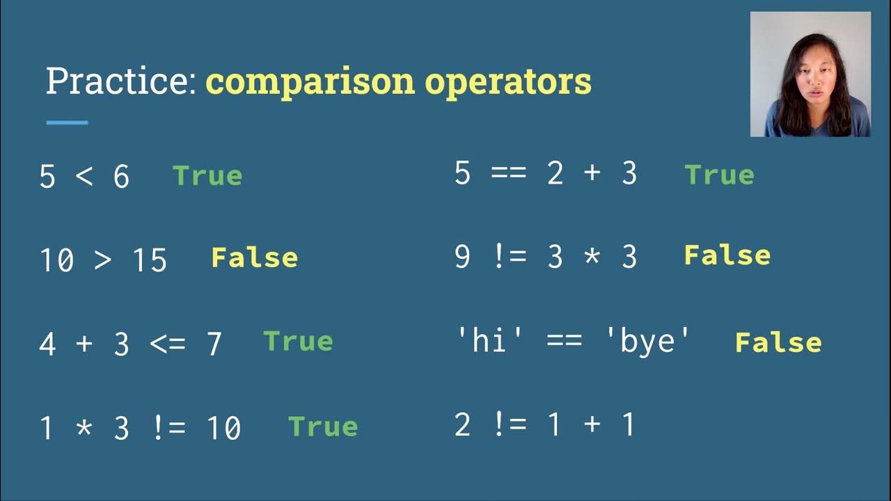 Answer: comparison operators - YouTube