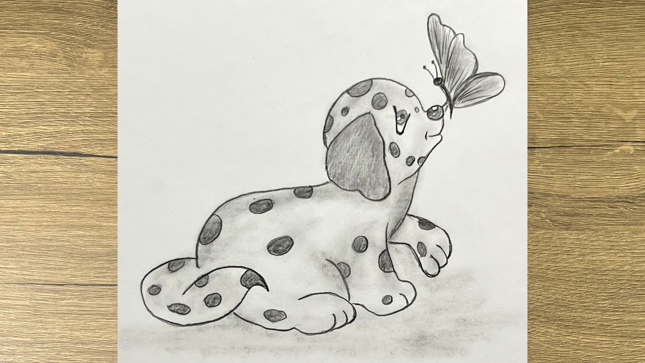 How to Draw a Dalmatian Puppy Dog || Drawing Tutorial || Easy Pencil ...