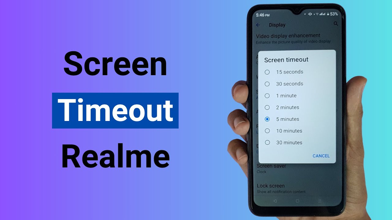 How to Change Screen Timeout Settings or Auto Lock Time in Realme - YouTube
