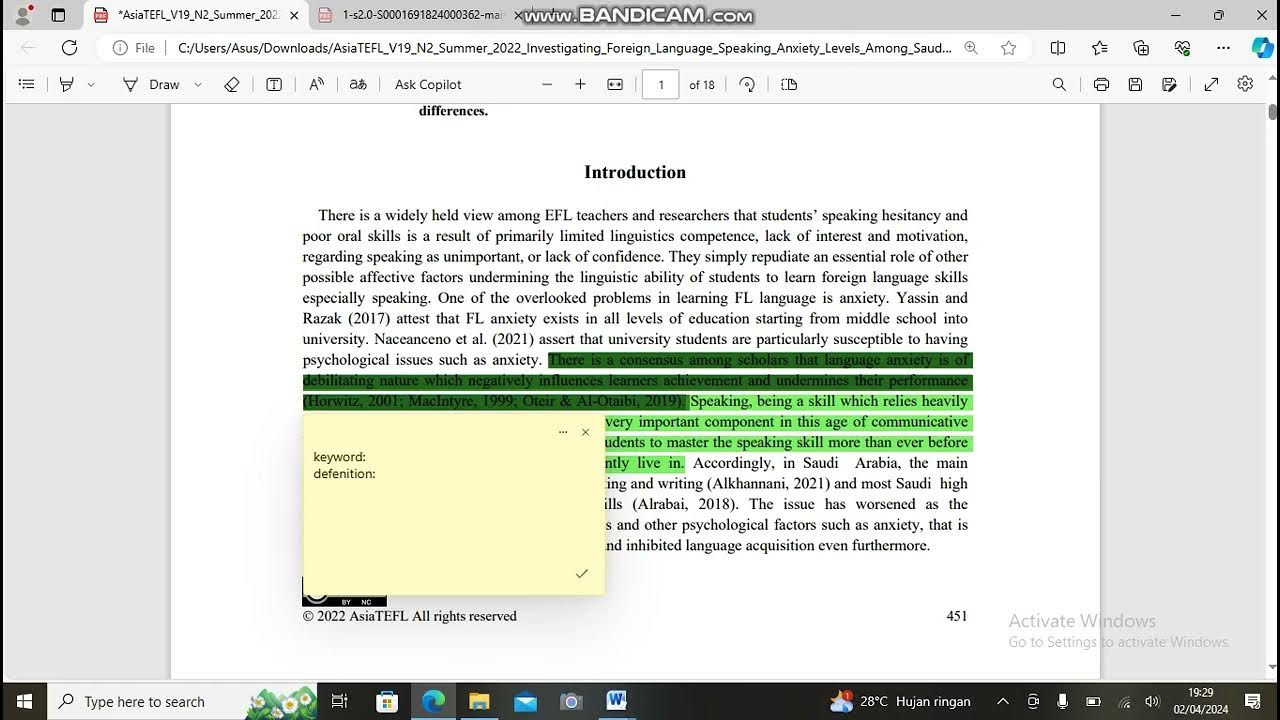 How to annotate for MS. Word and PDF files - Sabrina Trysna Wahyuni (A1B222082) - YouTube
