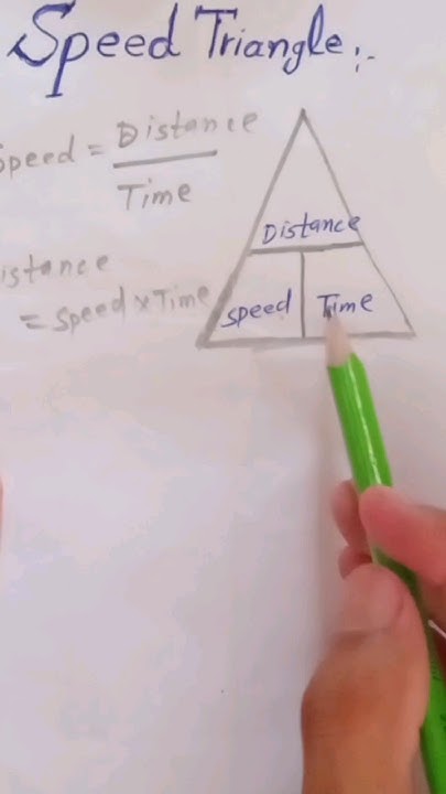 speed triangle | how to calculate speed, distance and time - YouTube