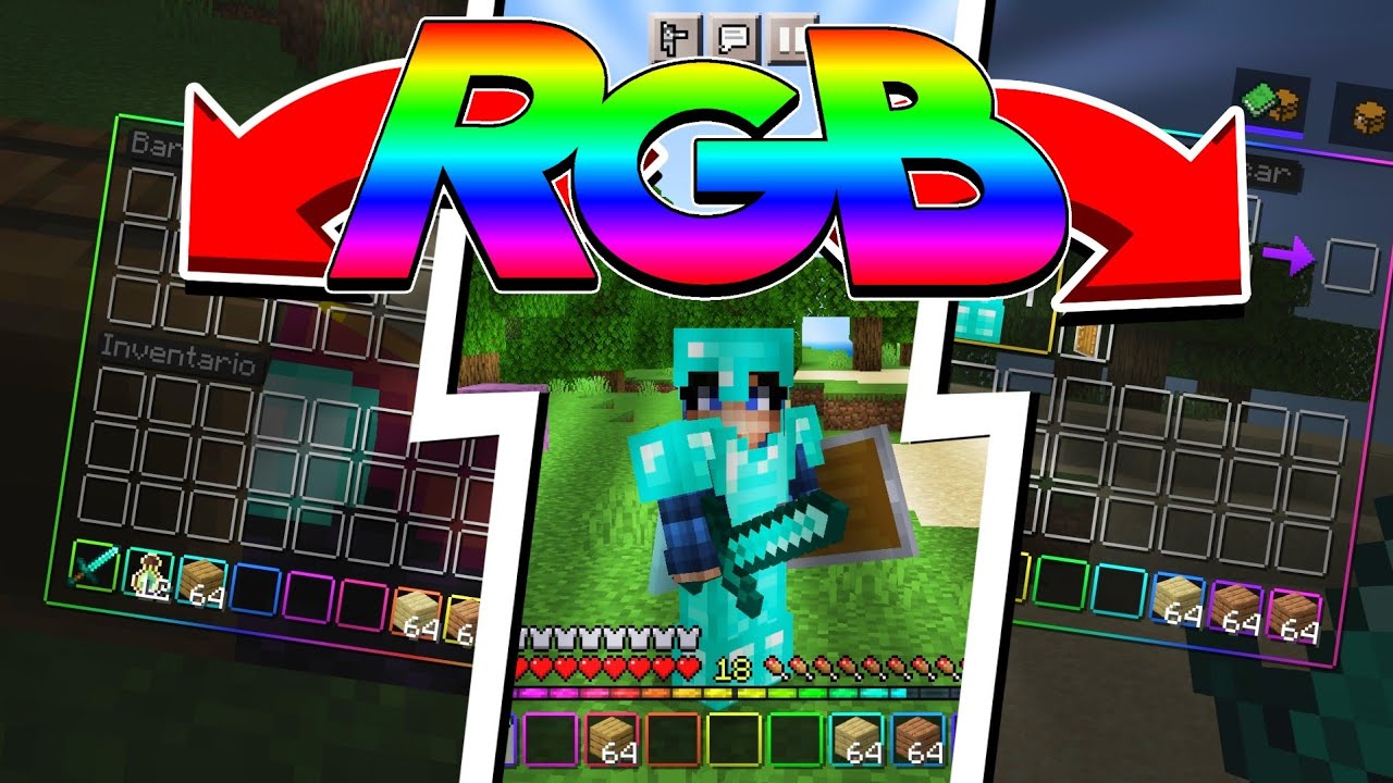 🌈¡INCREÍBLE TEXTURA DE RGB ANIMADO (ACTUALIZADO) PARA MINECRAFT BEDROCK ...