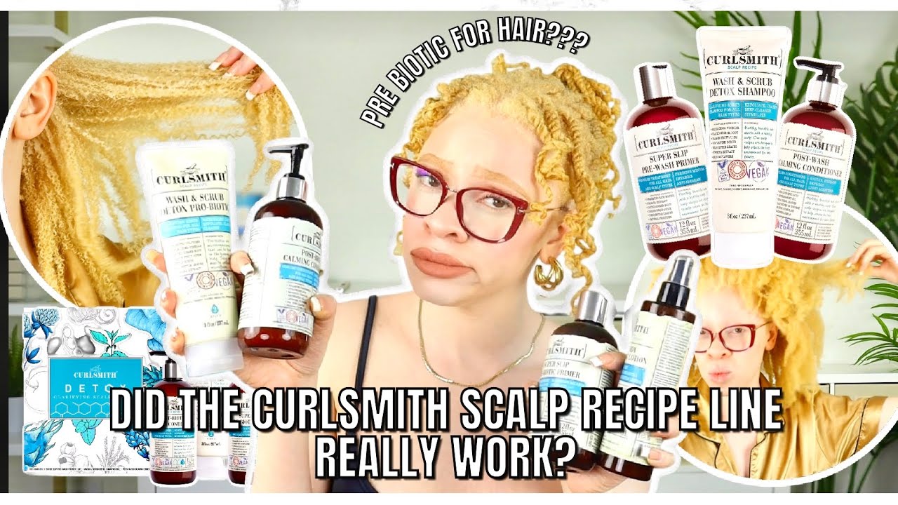 WASH DAY USING CURLSMITH 3 STEP SCALP RECIPE LINE ON TYPE 4 HAIR - YouTube