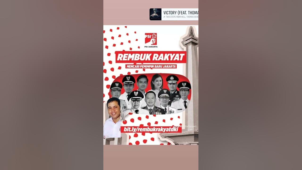 Daftar Para Kandidat Calon Gubernur Dki Jakarta 2024 Youtube